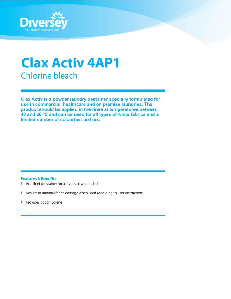 Laundry Diversey Clax Activ 4AP1 – Buana Medilab